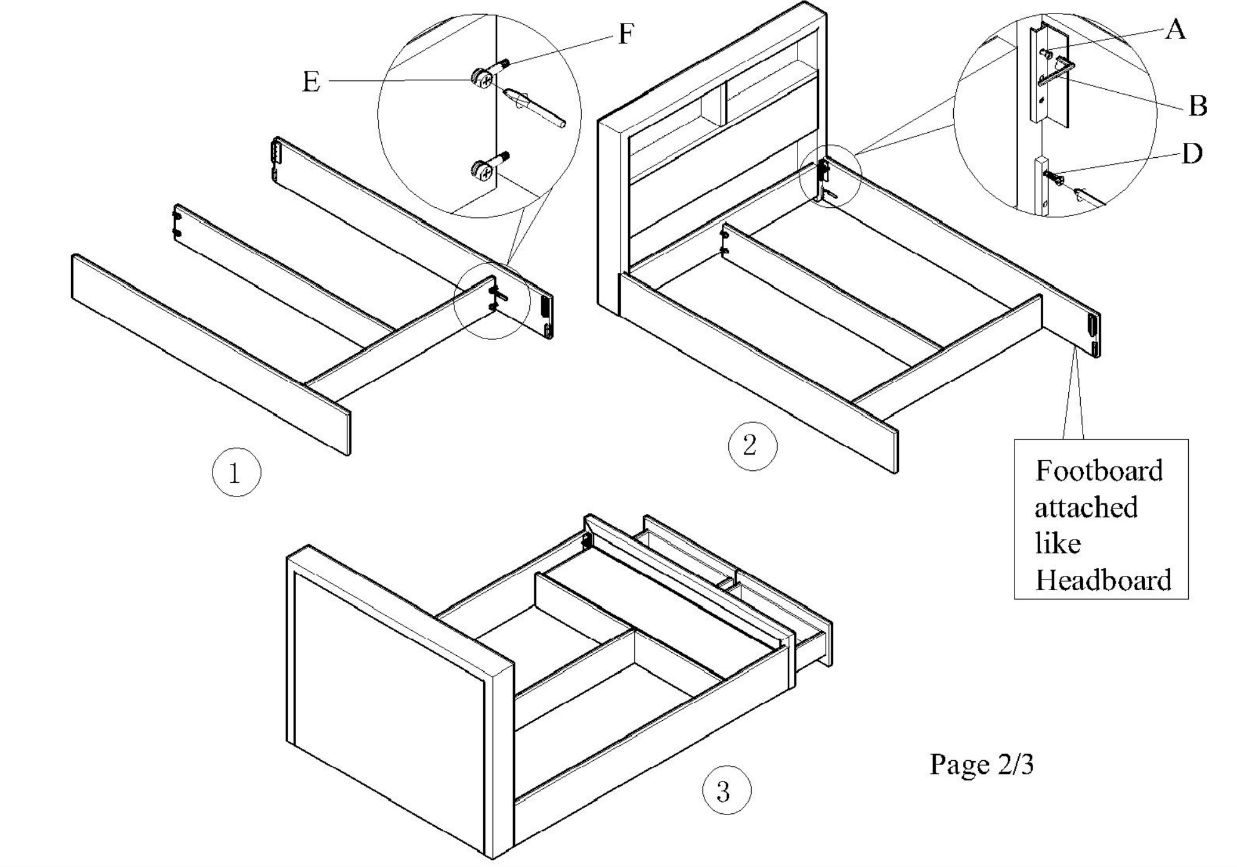 Assembly Instructions - Clemence Bed (Bookend Lift Footend Drawer ...